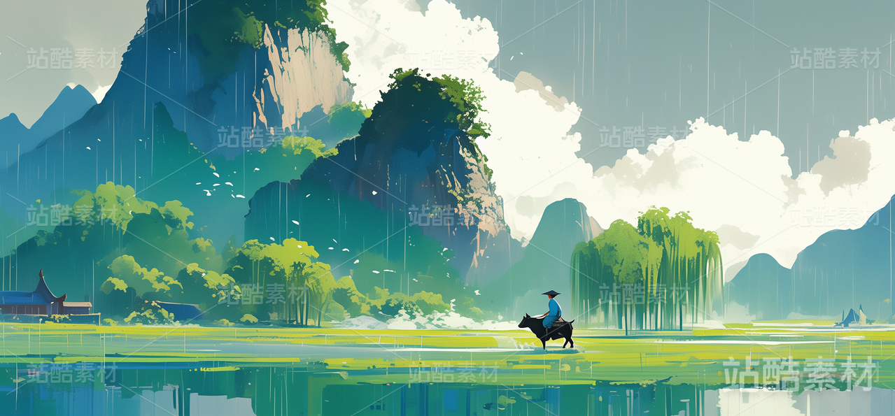 牧人与山水_JoJo是美女_免费正版素材库-站酷ZCOOL