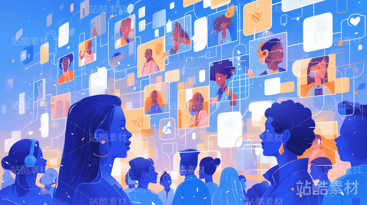 数字社交的众生相_JoJo是美女_免费正版素材库-站酷ZCOOL