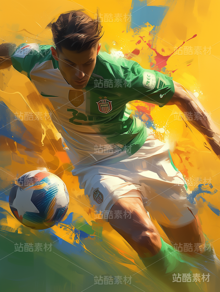 绿茵场飞驰聘的足球少年_月亮在等谁_免费正版素材库-站酷ZCOOL