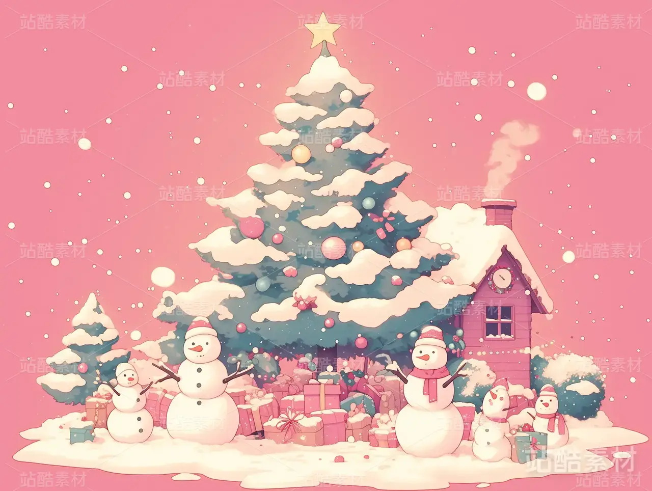 圣诞树小场景_艾ALBY艾_站酷素材-图片_其他-站酷ZCOOL