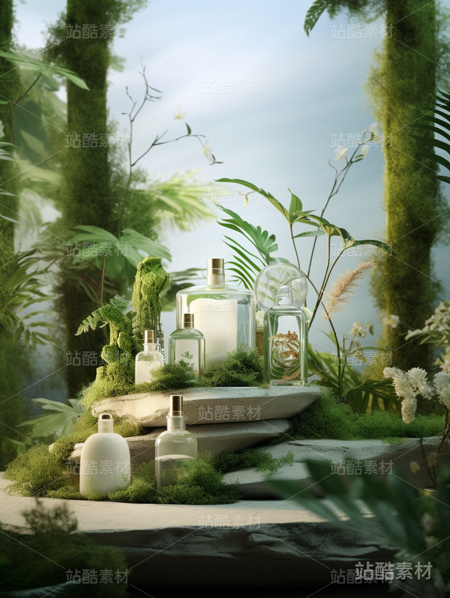 绿色 植物环绕 场景图_青春005_素材库大全-站酷ZCOOL