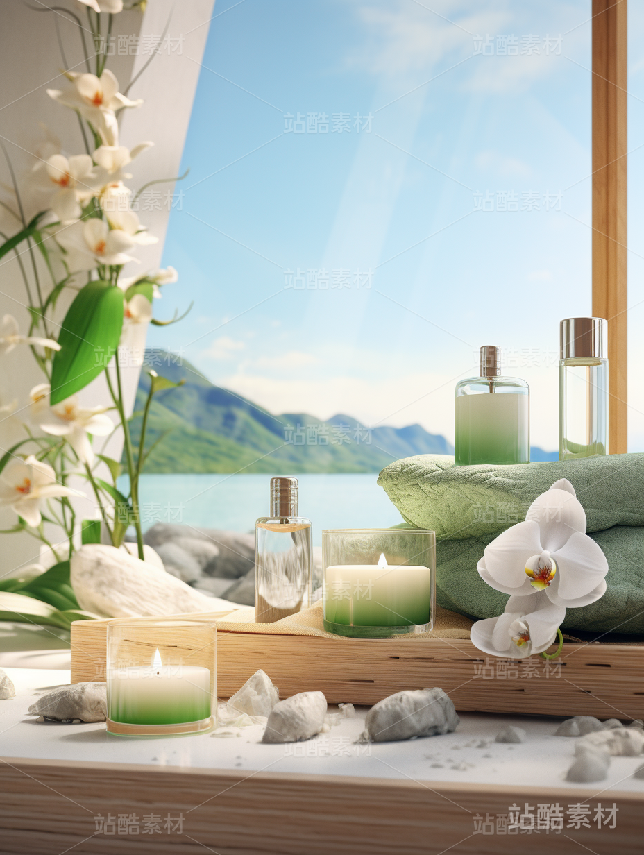 天然 健康 护肤品 场景图_青春005_素材库大全-站酷ZCOOL