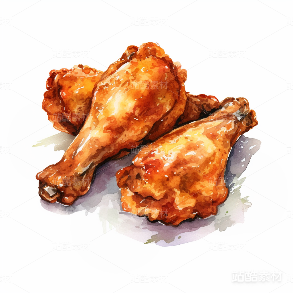水彩手绘风格素材（菜品）_设计师丨穆梦sama_素材库大全-站酷ZCOOL