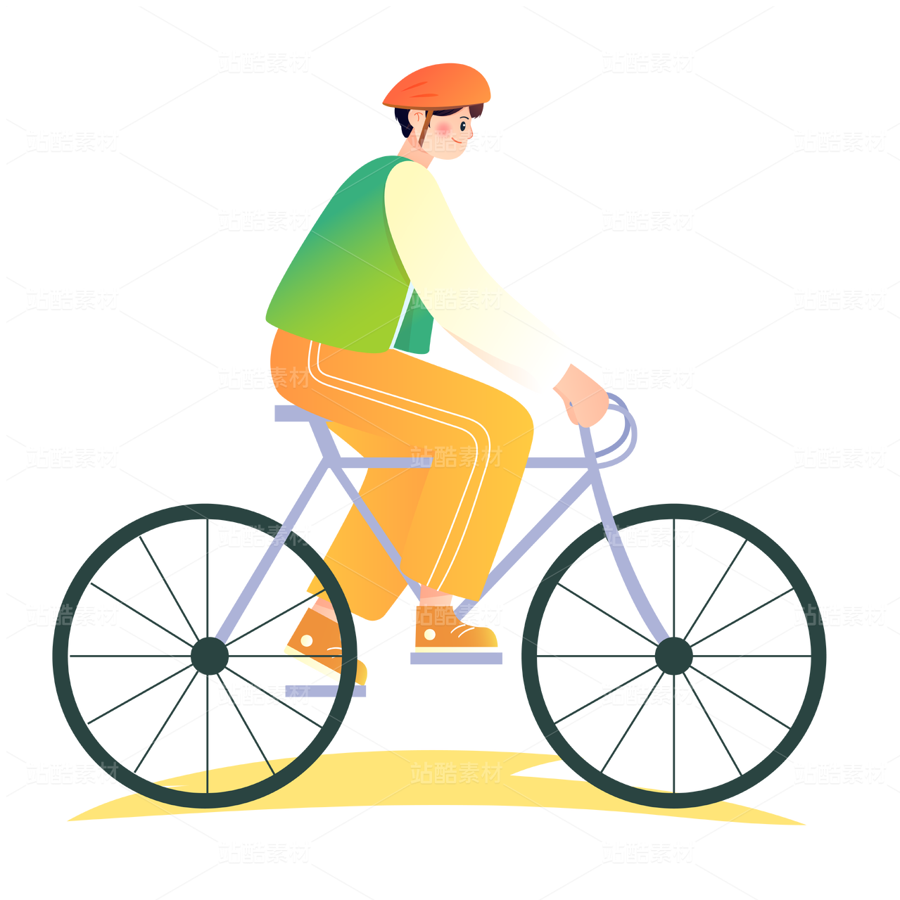 骑单车的男孩_白色瓷盘_素材库大全-站酷ZCOOL