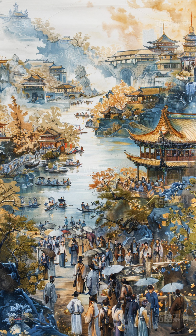 人潮涌动_Cheer李_素材库大全-站酷ZCOOL