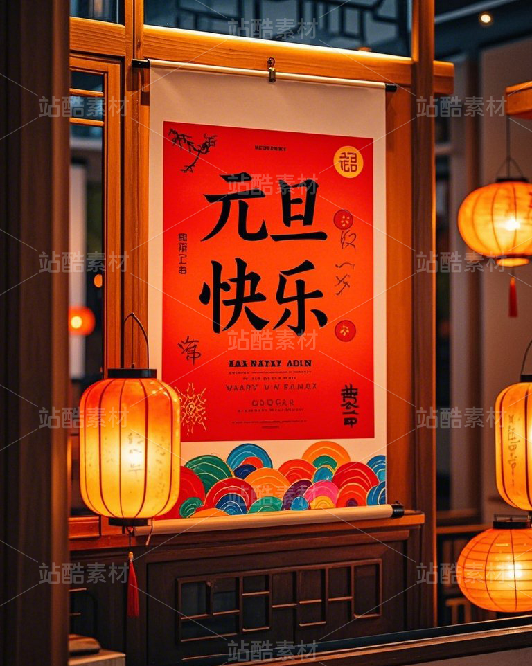 元旦快乐_青春005_免费正版素材库-站酷ZCOOL