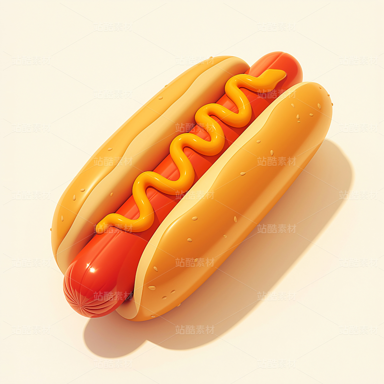 3D卡通热狗面包_SYF朝生_素材库大全-站酷ZCOOL
