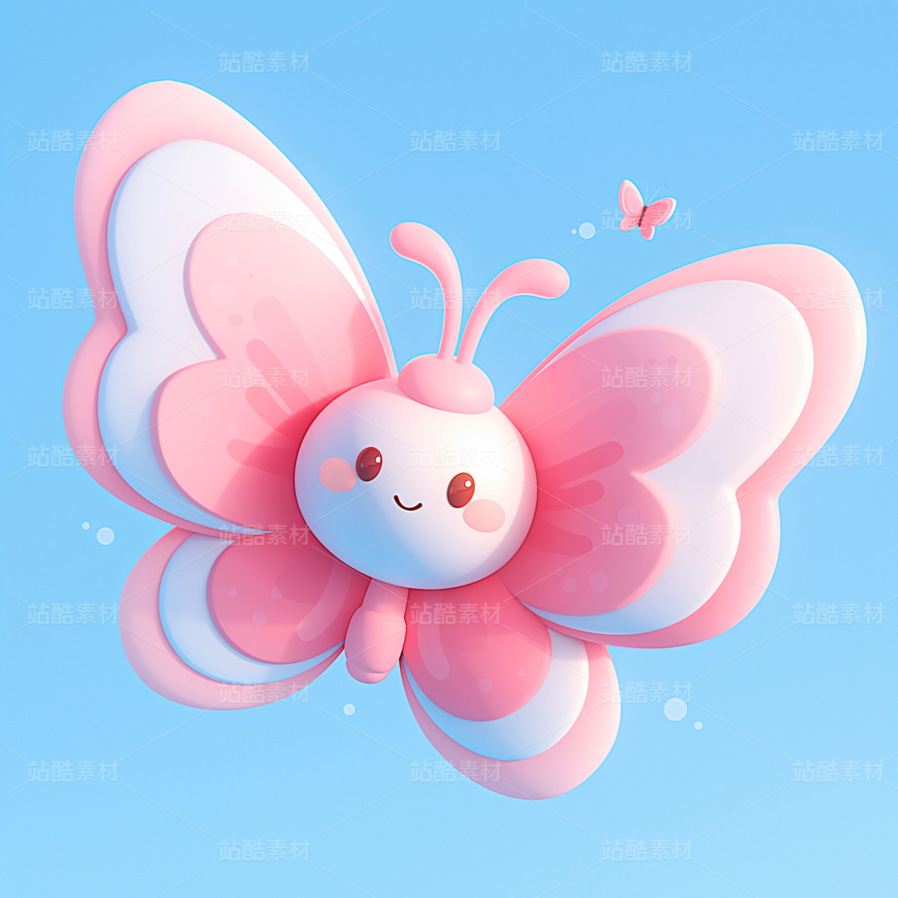 一只3D卡通蝴蝶_SYF朝生_素材库大全-站酷ZCOOL
