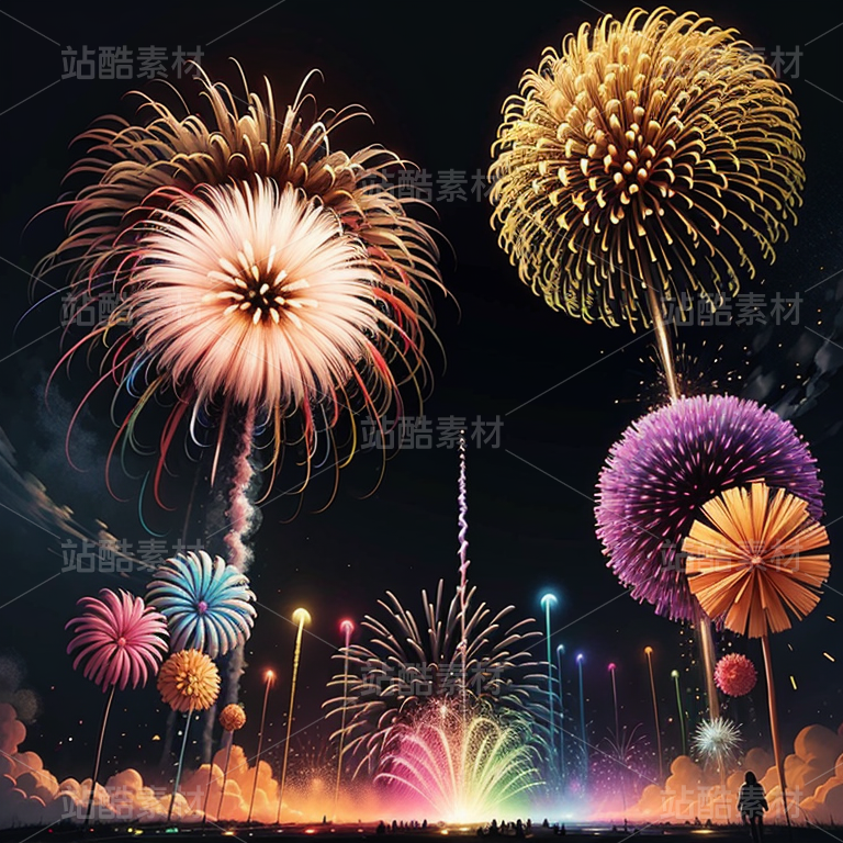 烟花_Tattoo_Kevin_免费正版素材库-站酷ZCOOL