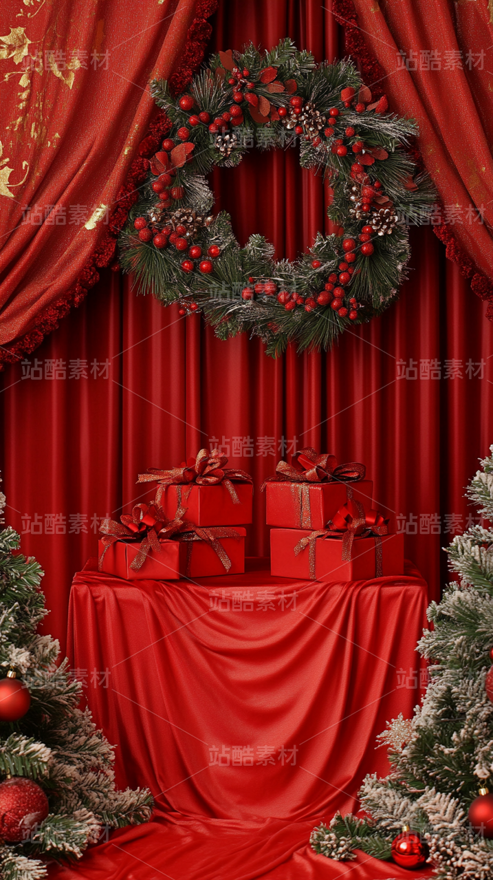 圣诞节场景高级礼盒电商场景礼物盒_Rechryya_素材库大全-站酷ZCOOL