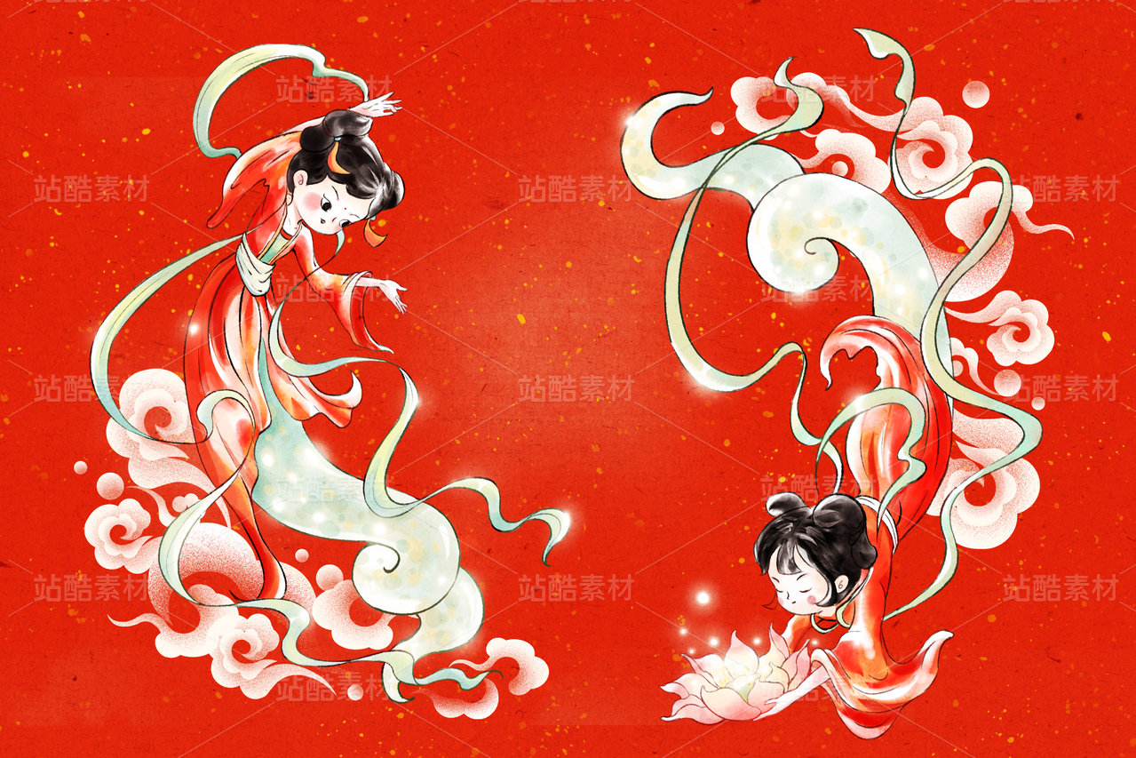 蛇来运转蛇年插画_卡菲_素材库大全-站酷ZCOOL