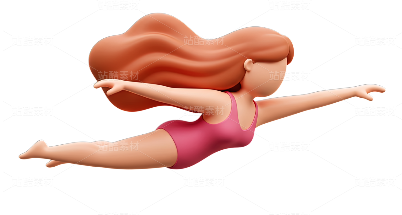 3D人物游泳运动免抠素材_TINA素材库_素材库大全-站酷ZCOOL