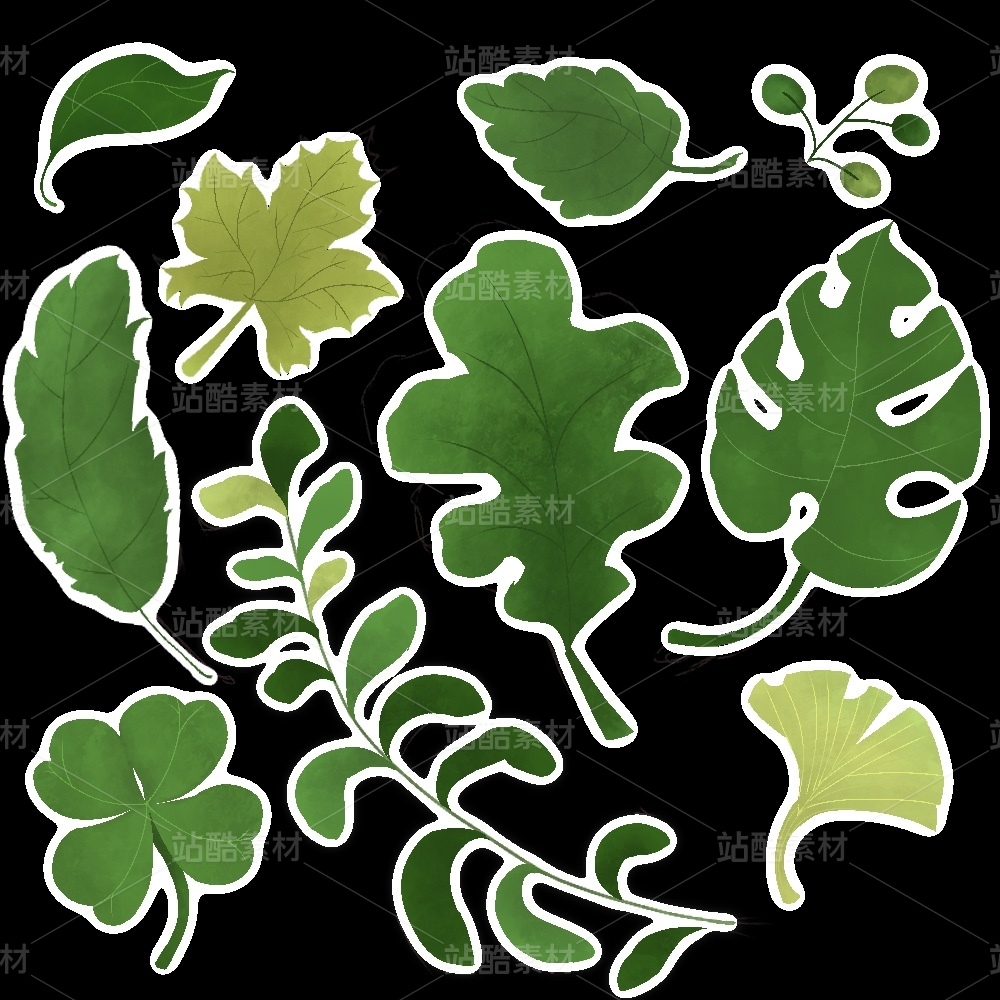 这里有10片树叶！_猫头咕_免费正版素材库-站酷ZCOOL